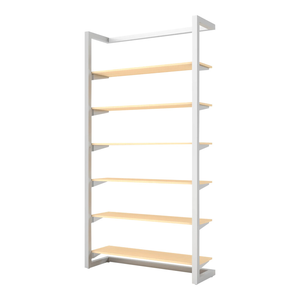 Econoco Alta 50" x 16" x 96" Satin Chrome Wall-Mount Retail Display Kit ...