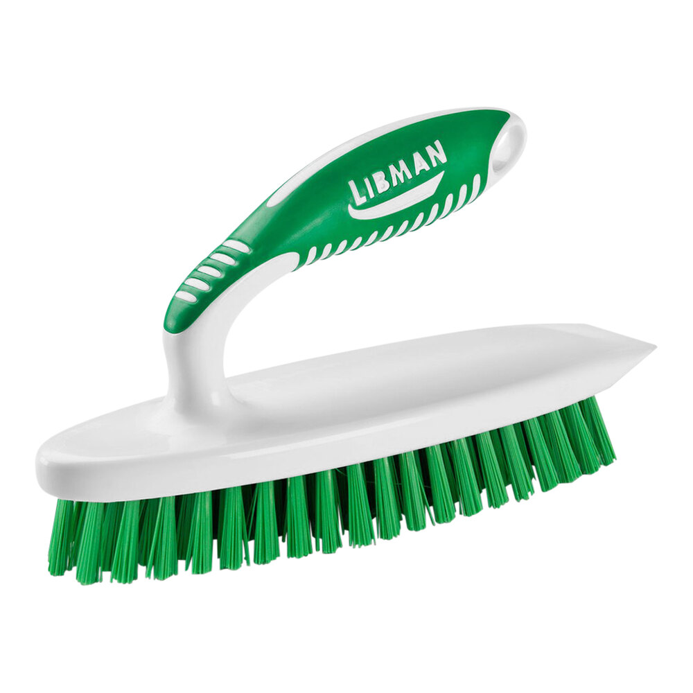 Libman 16 7 1/2" x 2 3/4" White Iron Scrub Brush - 6/Pack