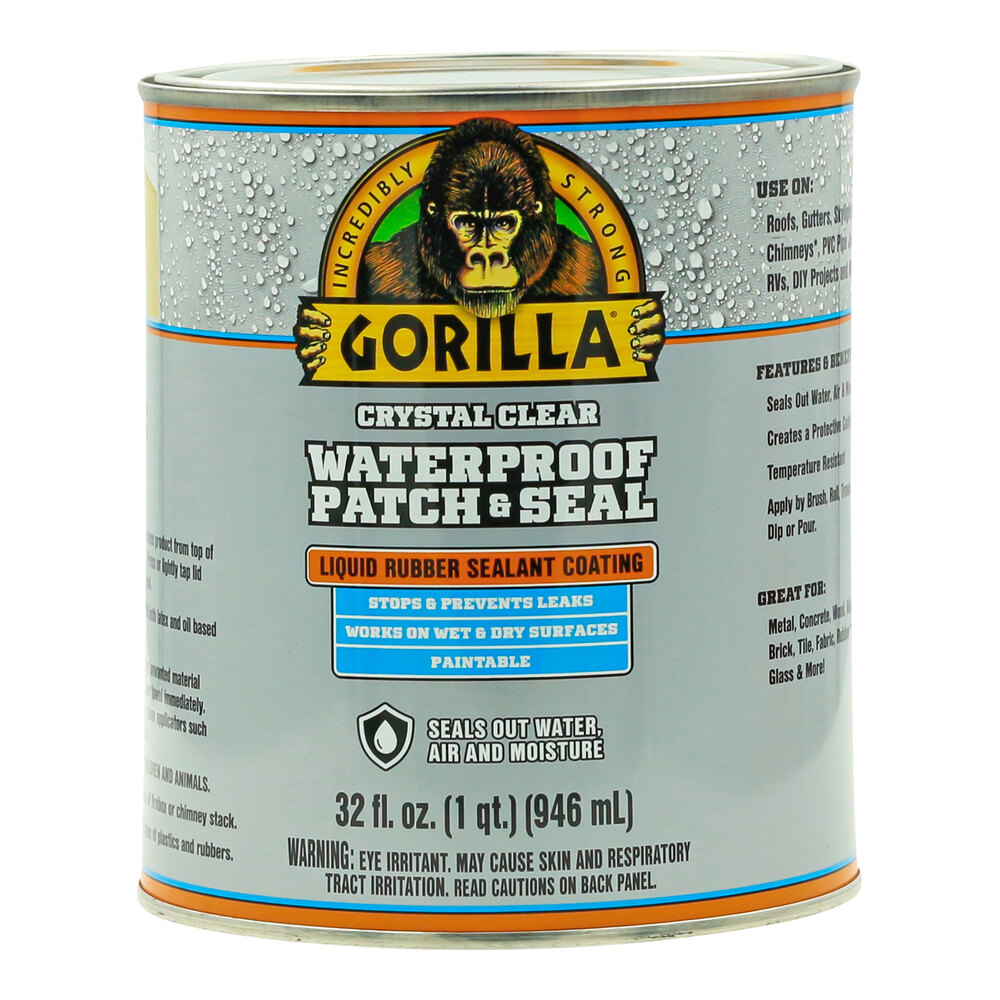 Gorilla Waterproof Patch & Seal 32 oz. Clear Liquid Rubber Sealant ...