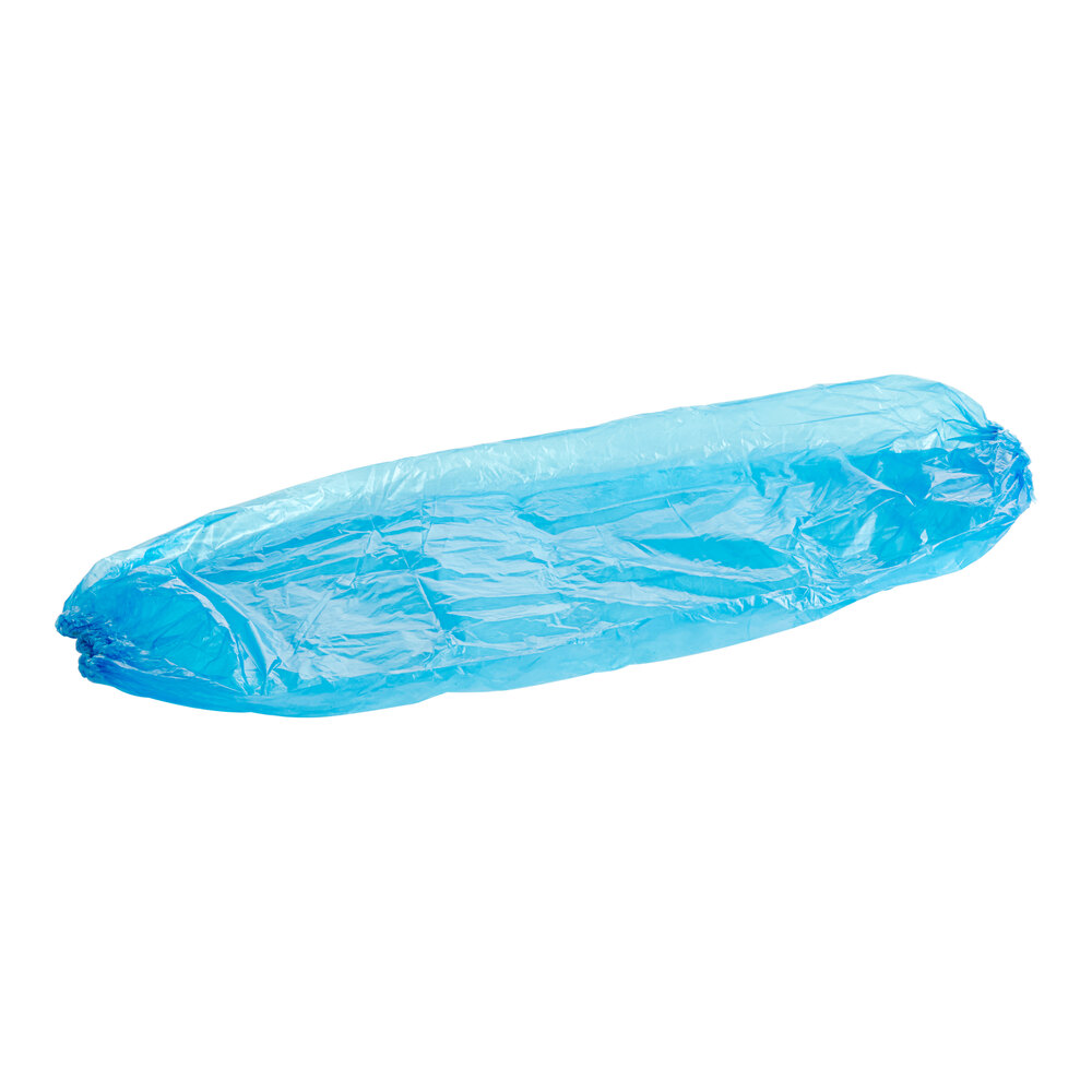 Lavex 18" Blue Polyethylene Food-Safe Sleeve - 2,000/Case