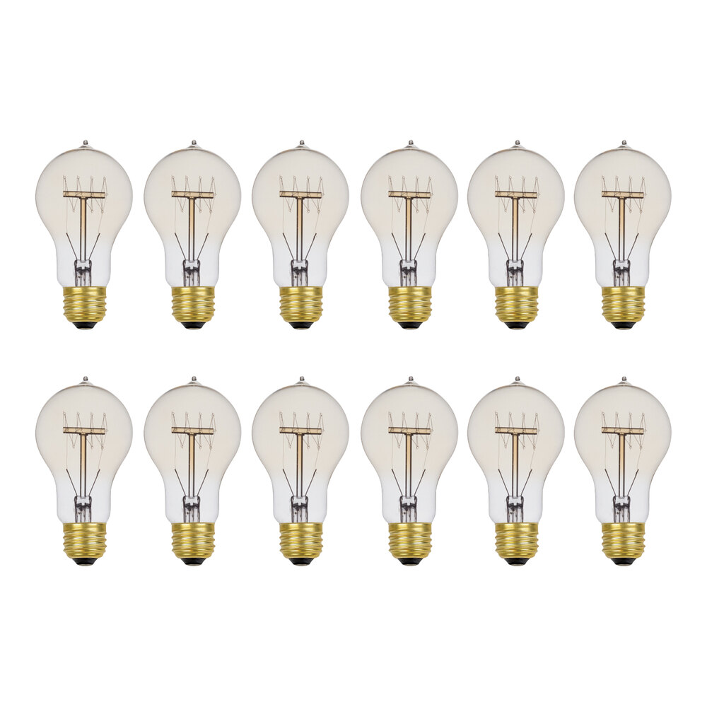 Globe 60W Dimmable Clear Incandescent Tungsten Filament Edison Lamp ...