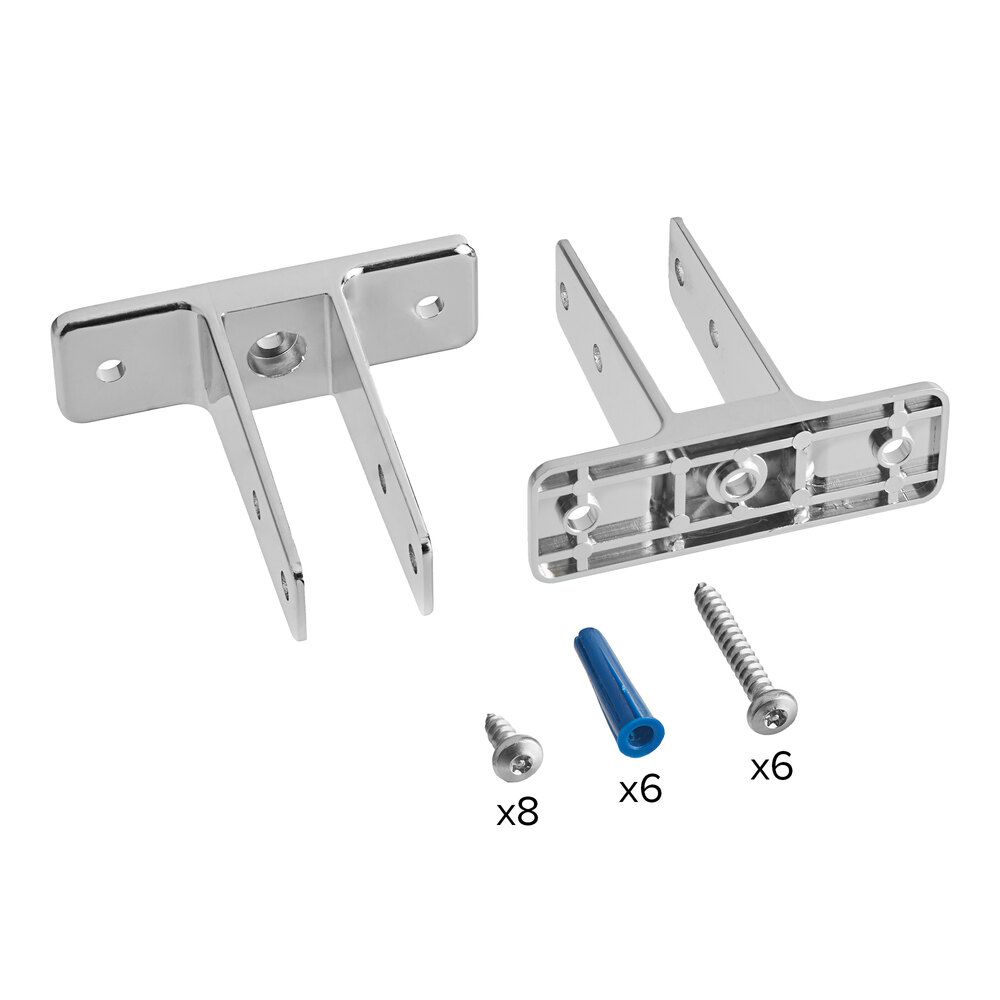 Hadrian Solutions 600429 Chrome Mounting Brackets for Stainless Steel ...