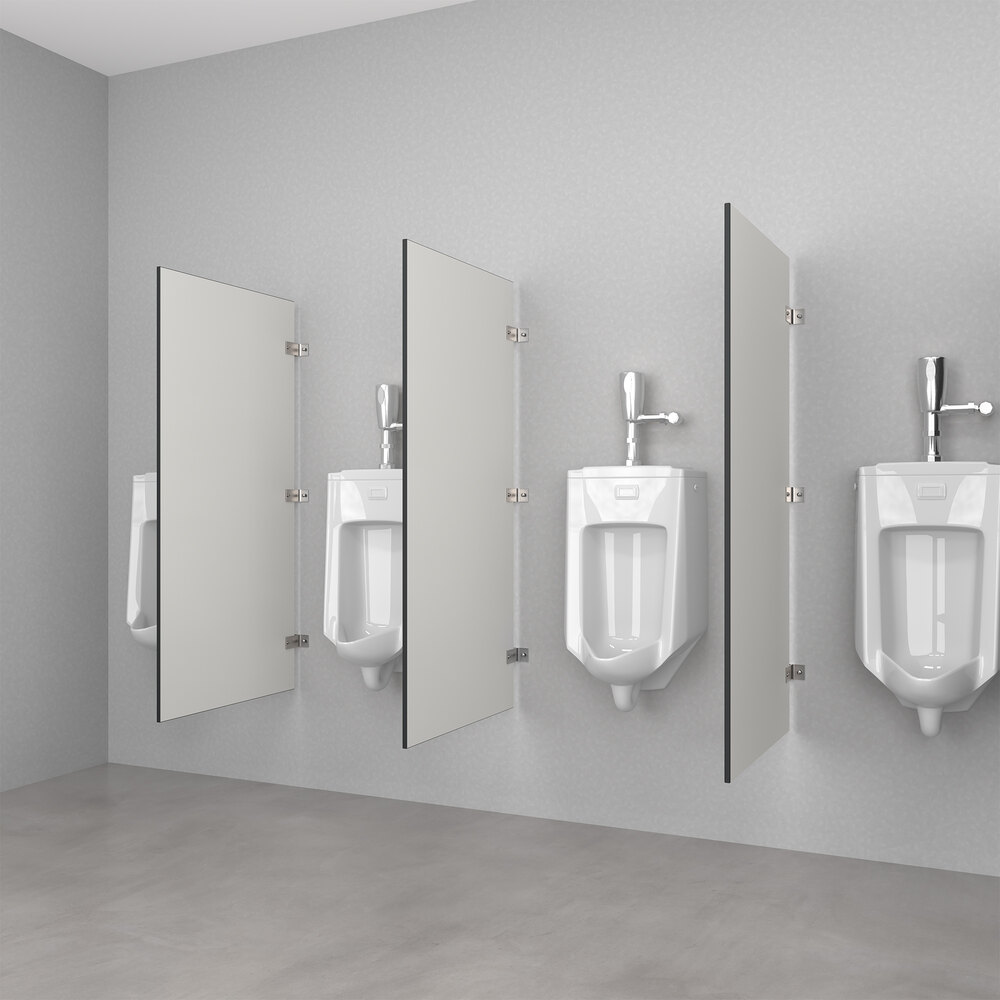 Hadrian Solutions 24" x 48" Dove Gray Phenolic Urinal Partition