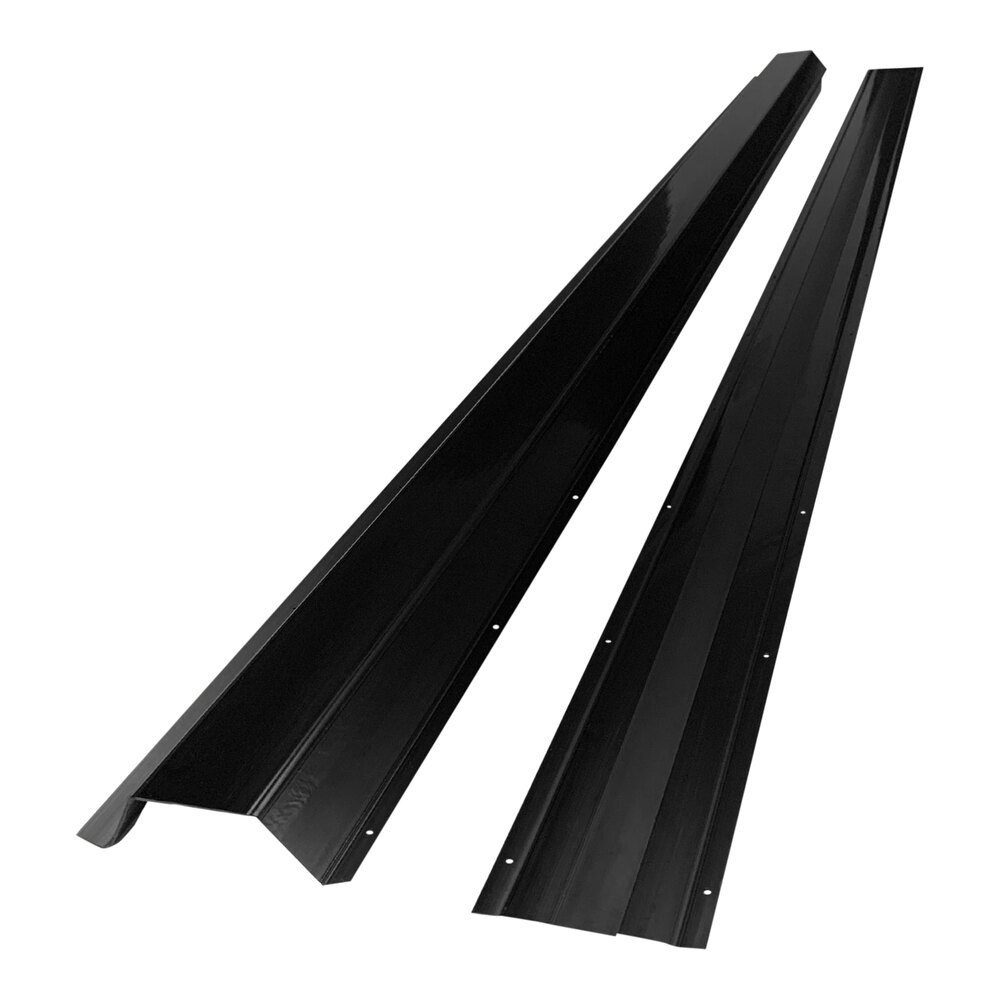 L.A. Baby FS-79-BLK-SET Fingershield 79" Black Commercial Grade Dual ...