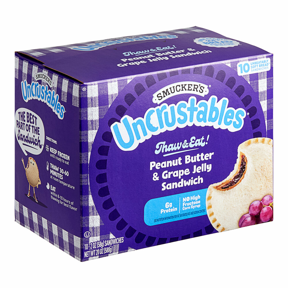 Smucker's Uncrustables Grape Jelly and Peanut Butter Sandwich 2 oz ...
