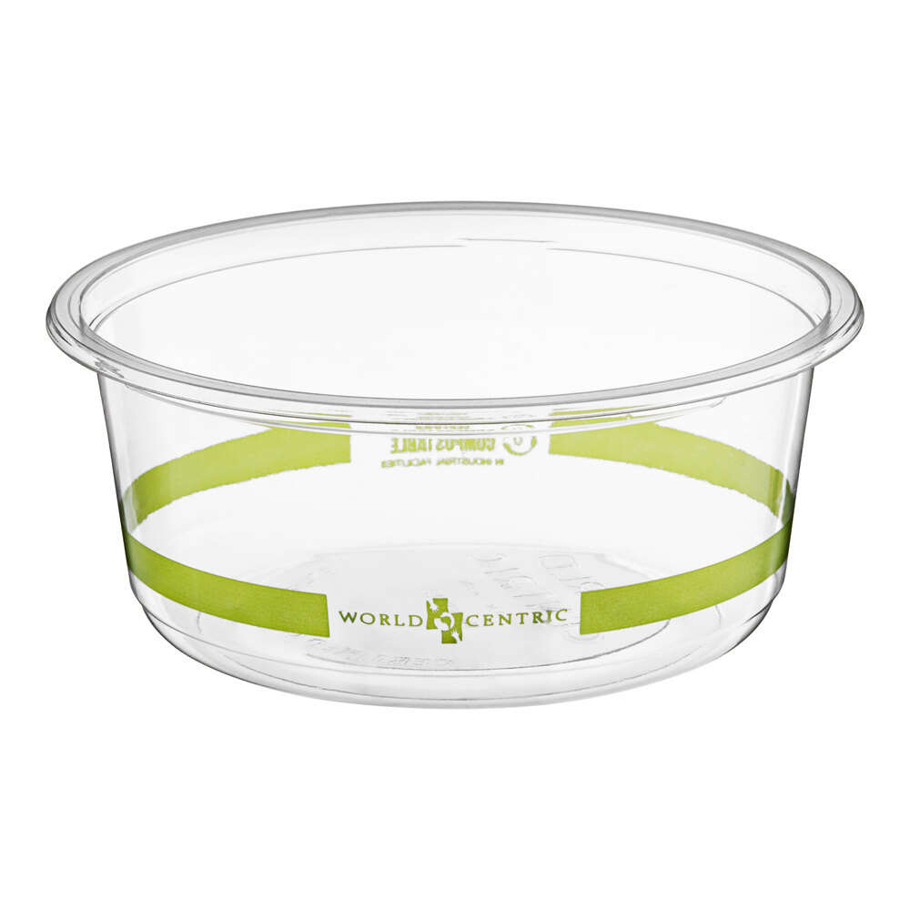 World Centric 12 oz. Compostable Clear PLA Deli Container - 1000/Case