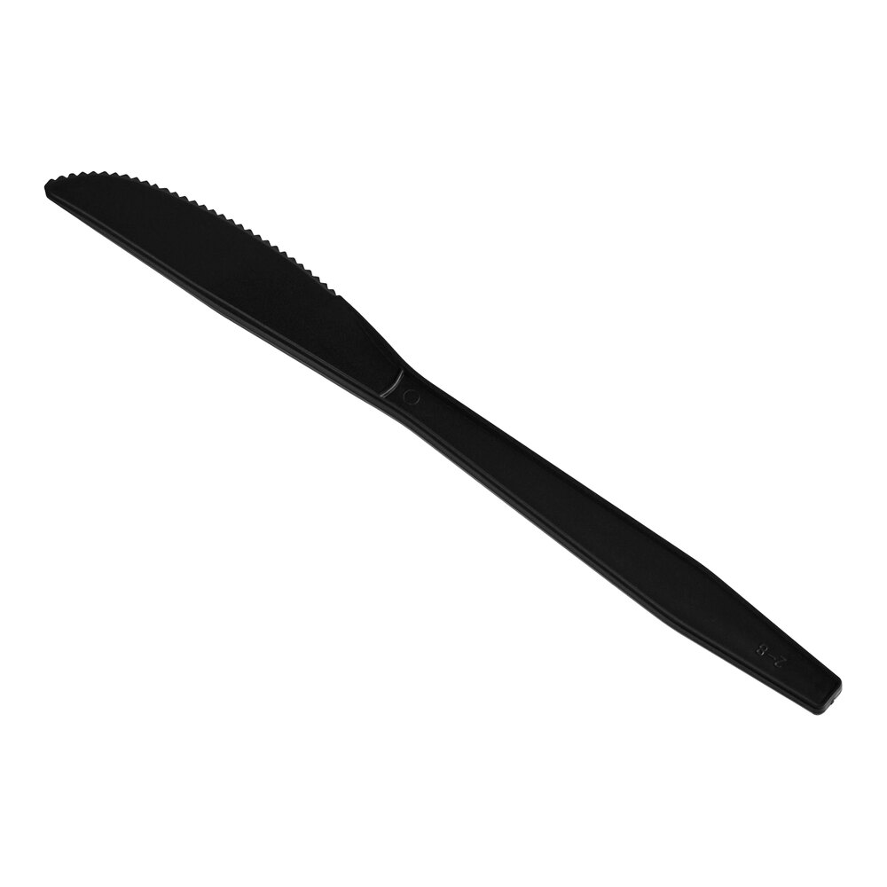 Choice Black Heavy Weight Polypropylene Plastic Knife - 1,000/Case