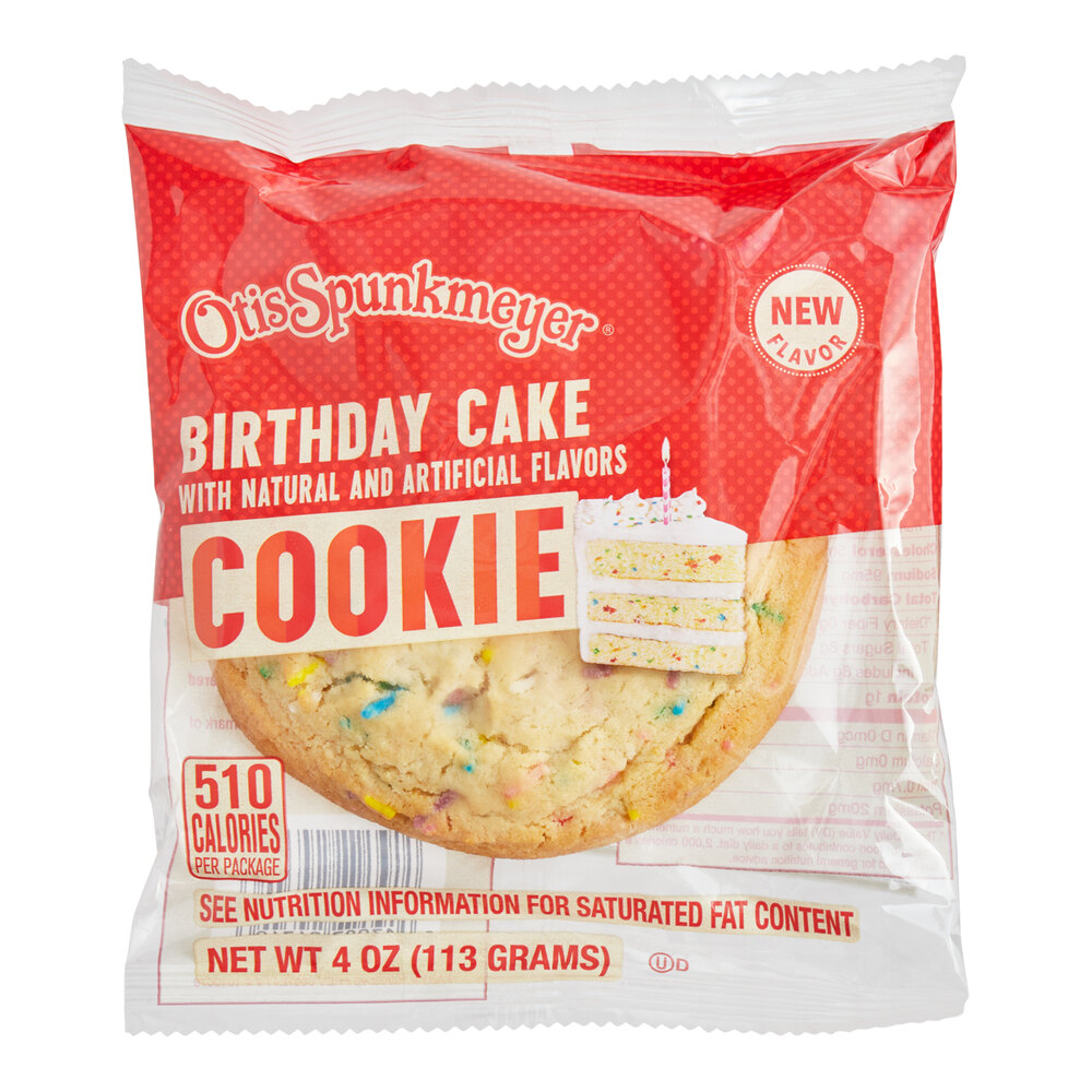 Otis Spunkmeyer Individually Wrapped Frozen Birthday Cake Cookie 4 oz ...
