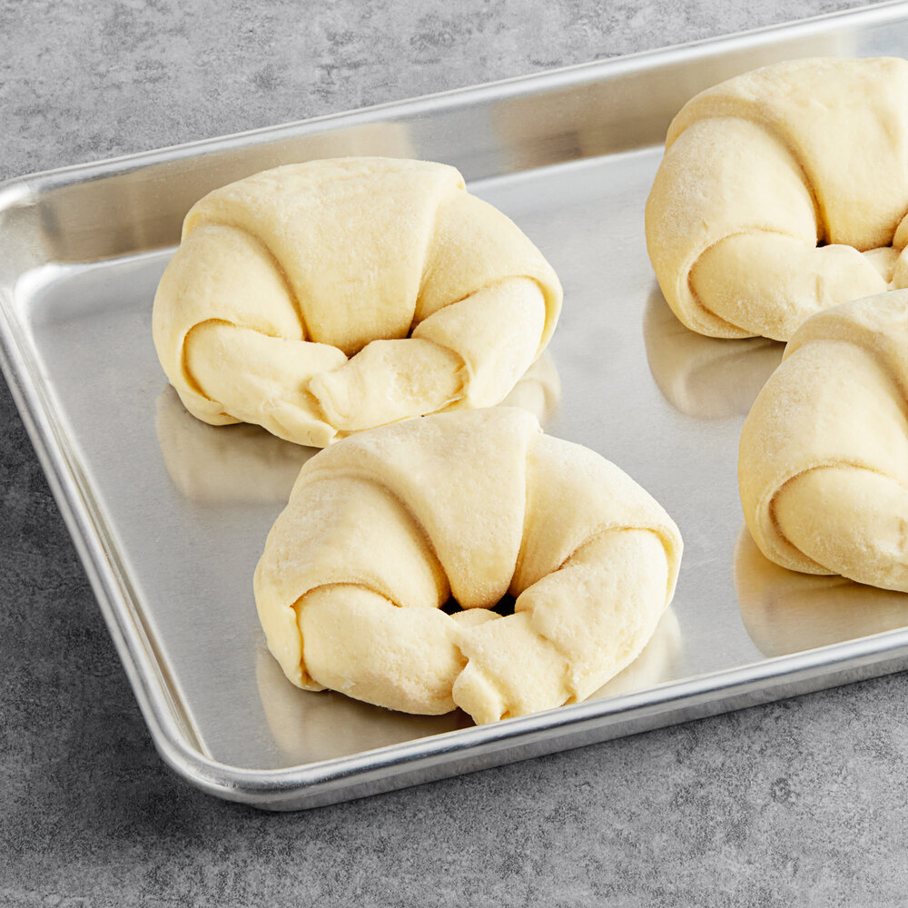 Bridor Ready-to-Bake Curved Vegan Croissant 3.5 oz. - 44/Case