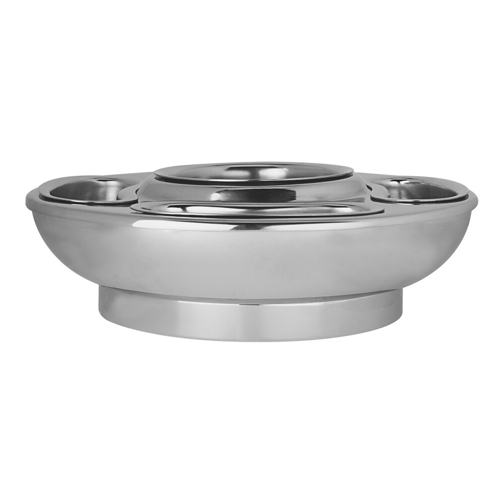 Williamsburg Metalworks by Steelite International 12 3/4" 3-Piece Stainless Steel Caviar Server ...