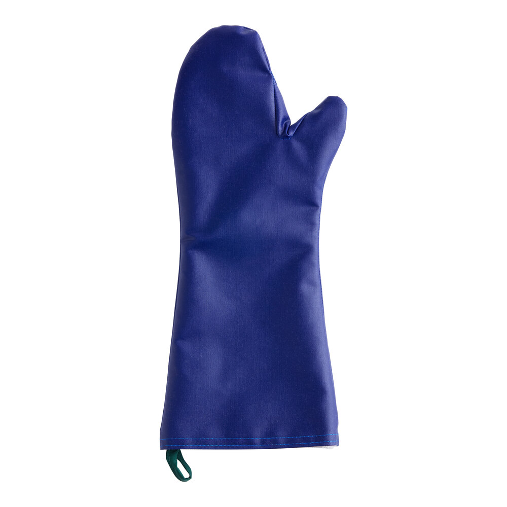 Tucker Safety Products QuicKlean 18" Blue Conventional-Style Oven Mitt ...