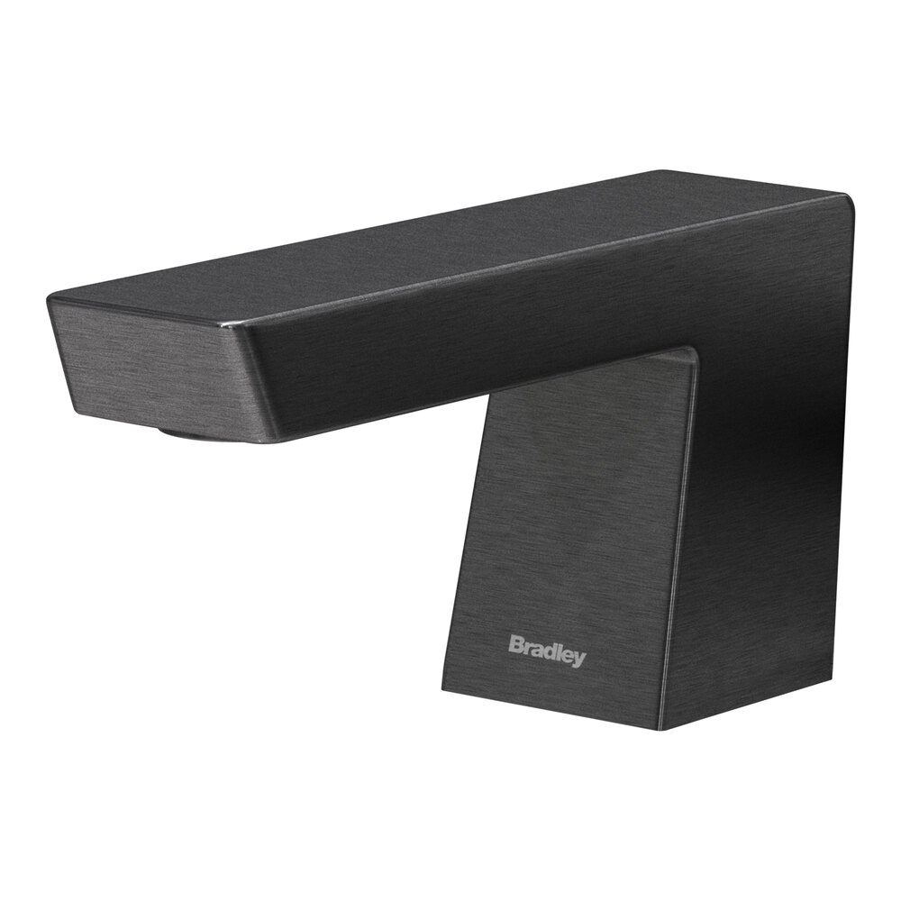 Bradley Verge Zen 6-3700-RFT-BB Brushed Black Stainless Steel Deck-Mounted Automatic Foam Soap ...