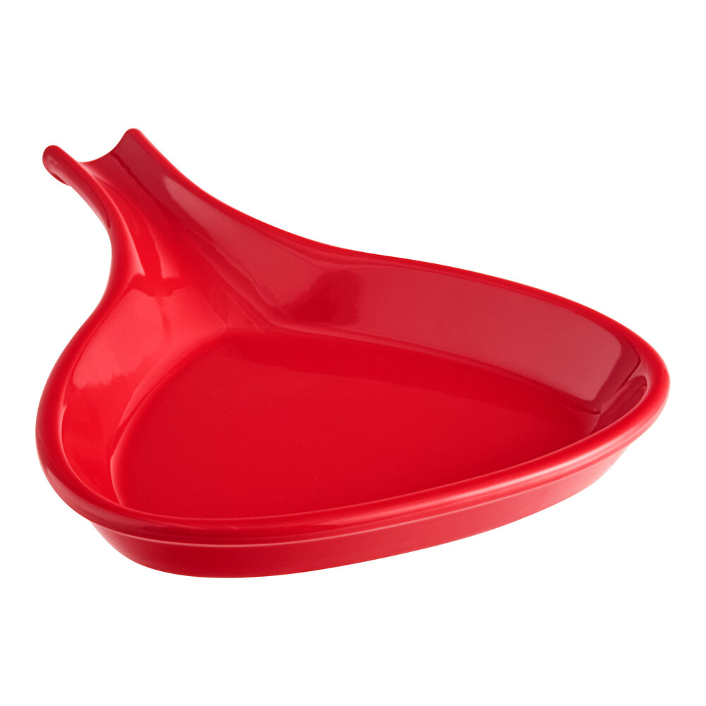 Acopa 10 oz. Red Stoneware Fry Pan Server - 12/Case