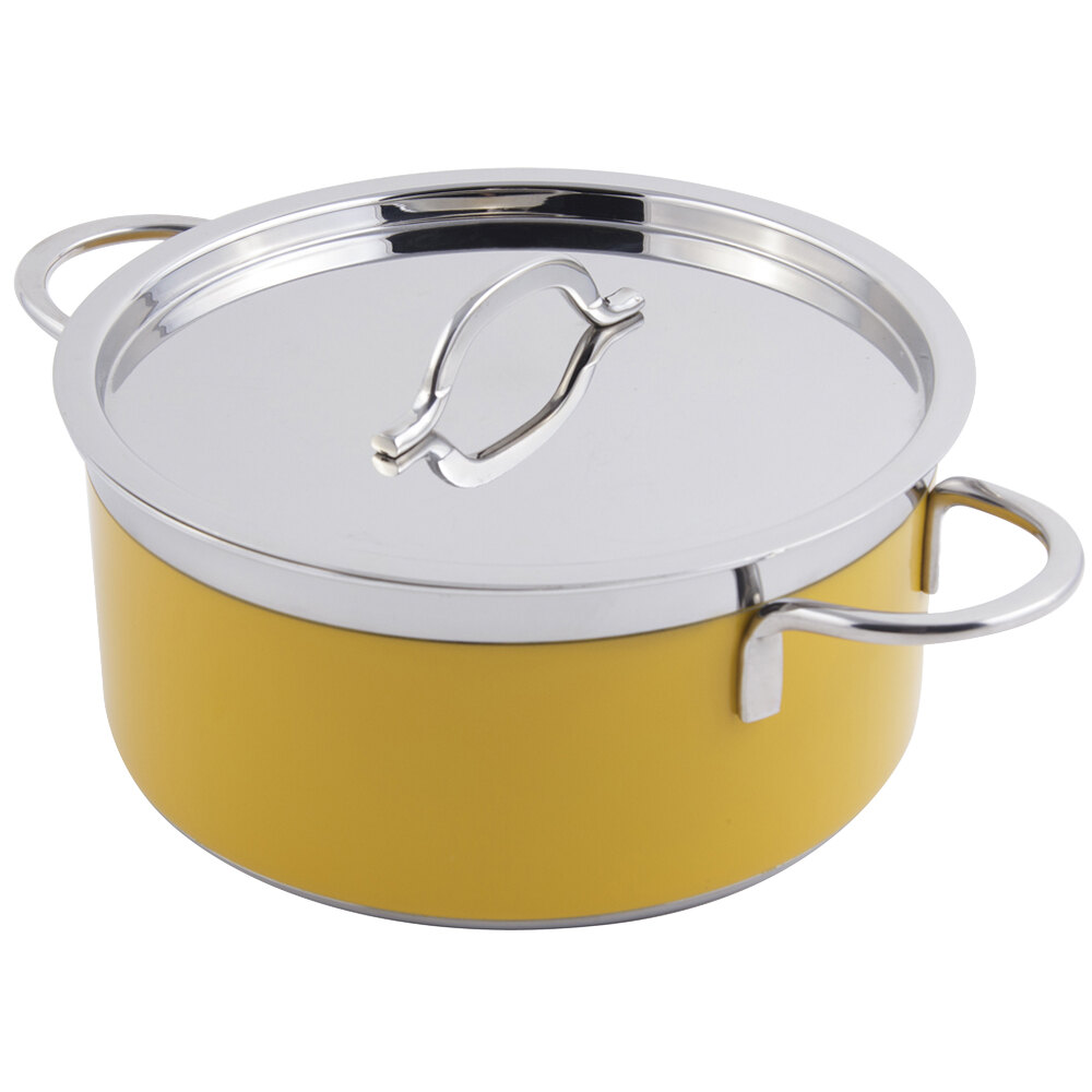 Bon Chef 60303 Classic Country French Collection 5.7 Qt. Yellow Pot ...