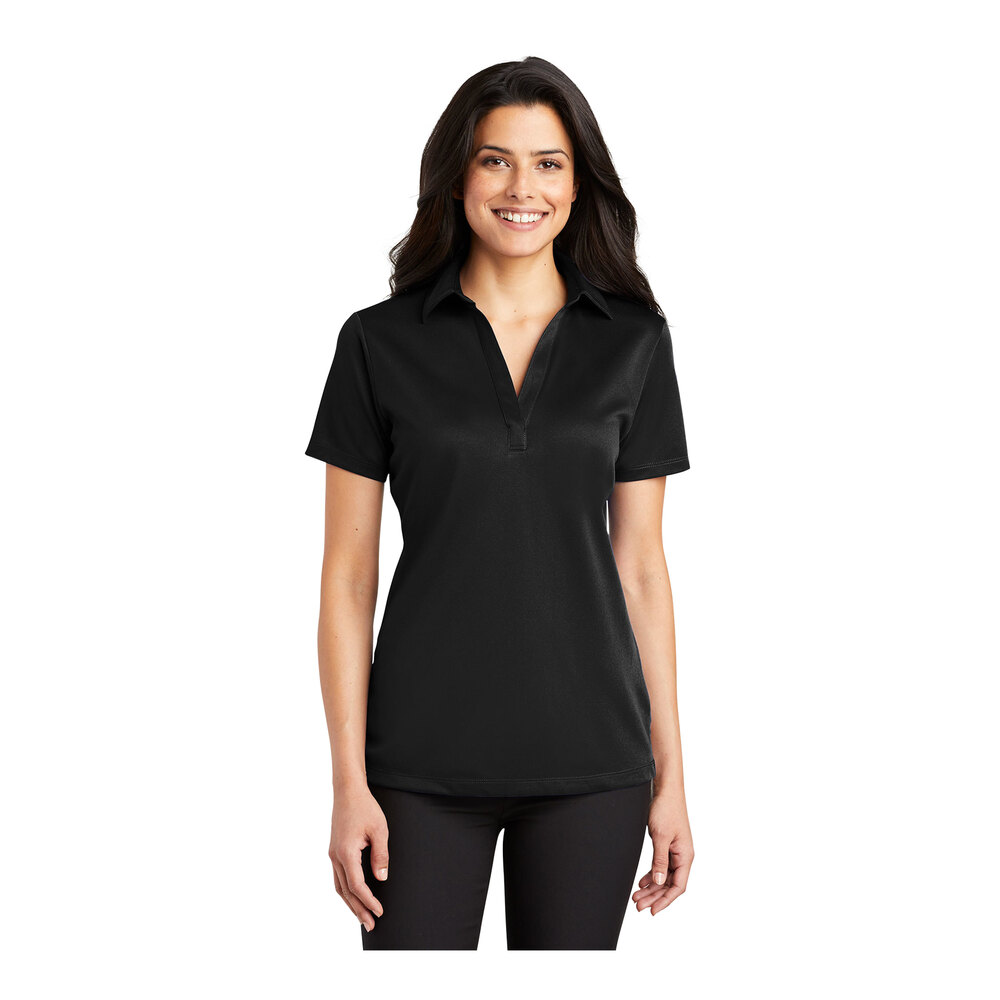 Port Authority L540 Women's Customizable Black Short Sleeve Moisture ...