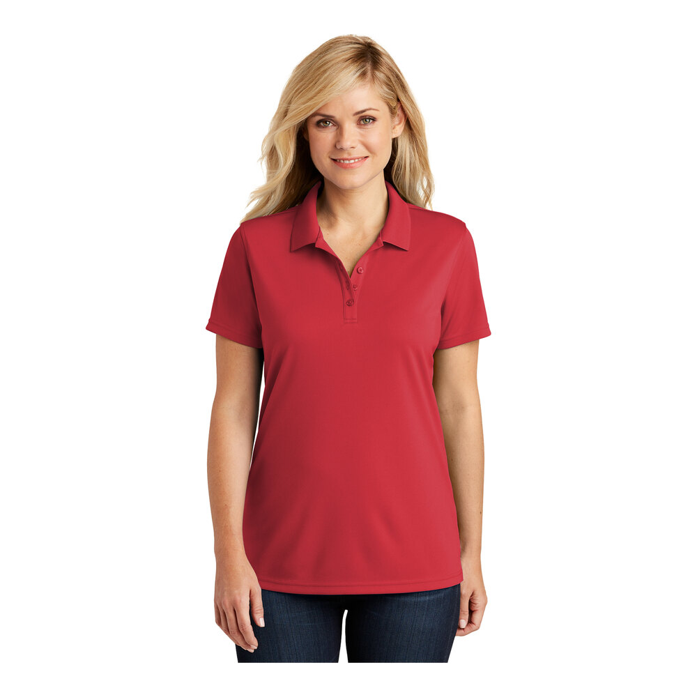 Port Authority LK110 Dry Zone Women's Customizable Rich Red Short ...