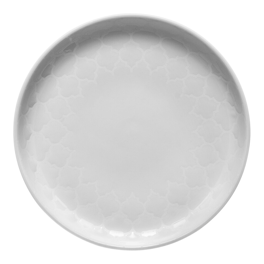 Libbey Samira 6 1/2" White Porcelain Deep Coupe Stacking Plate - 24/Case