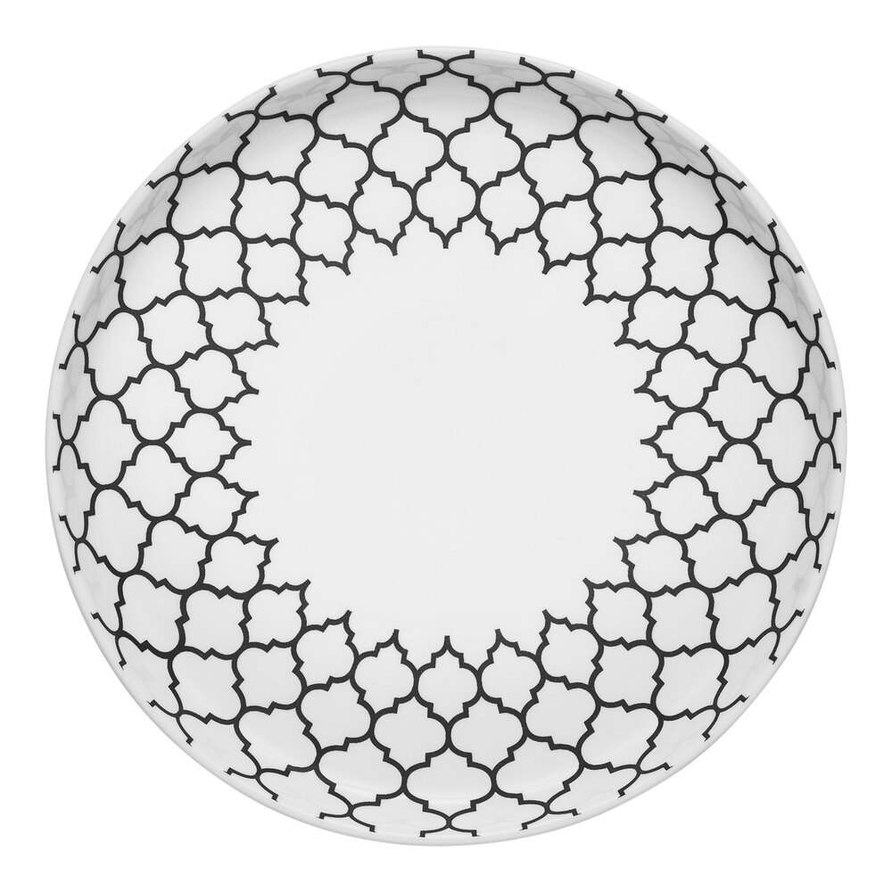 Libbey Samira 8 1/4" White Porcelain Deep Coupe Stacking Plate with ...