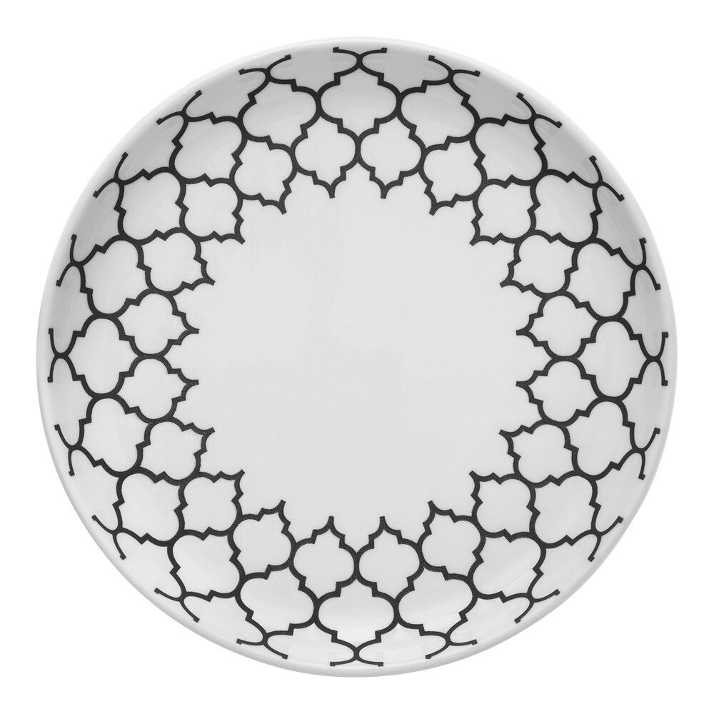 Libbey Samira 6 1/2" White Porcelain Deep Coupe Stacking Plate with ...