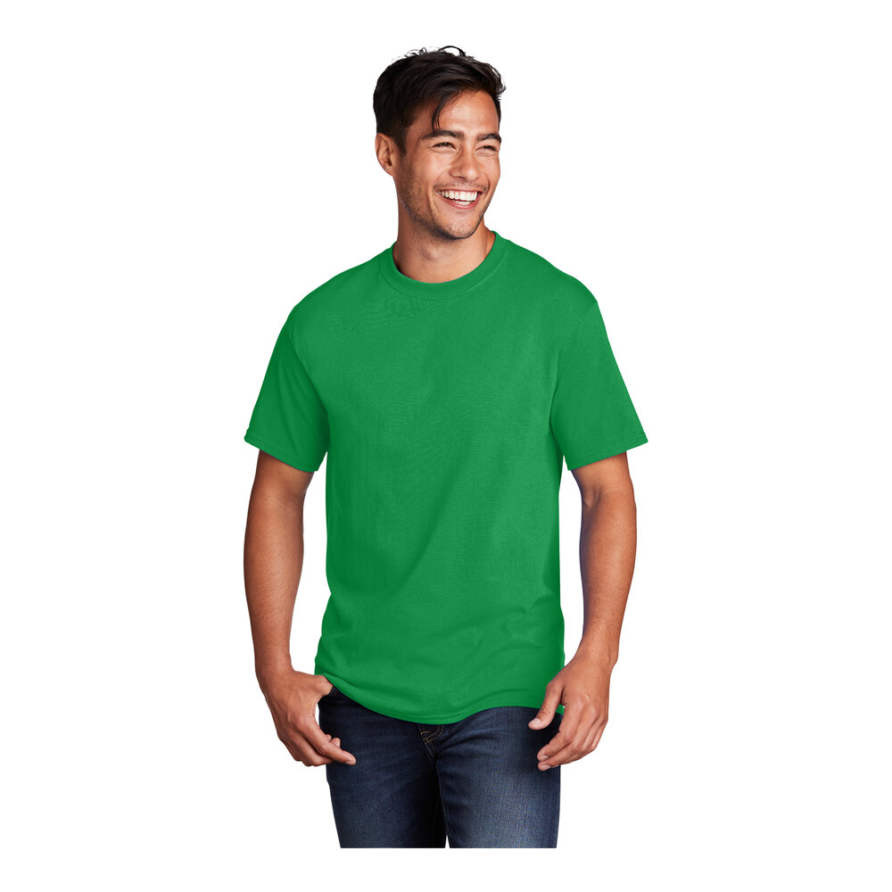 Port & Company PC54 Unisex Customizable Clover Green Short Sleeve T ...