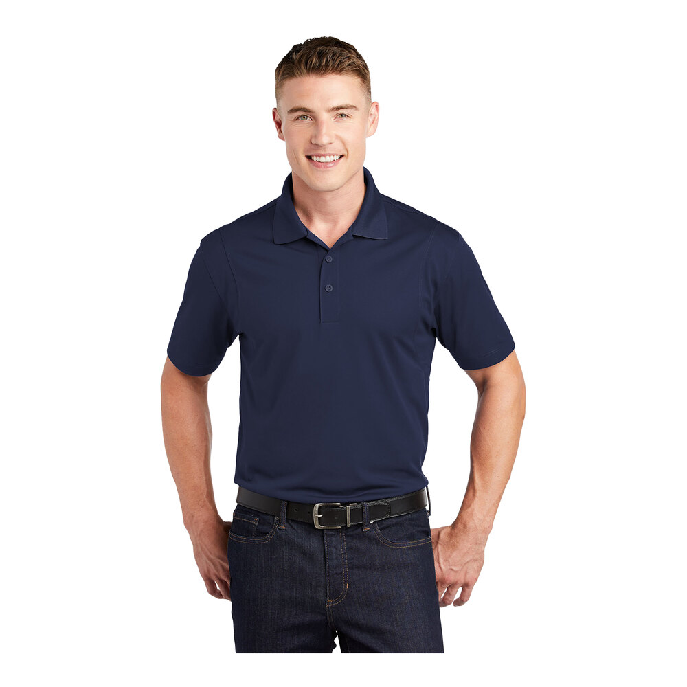 Sport-Tek ST650 Unisex Customizable True Navy Short Sleeve Moisture ...