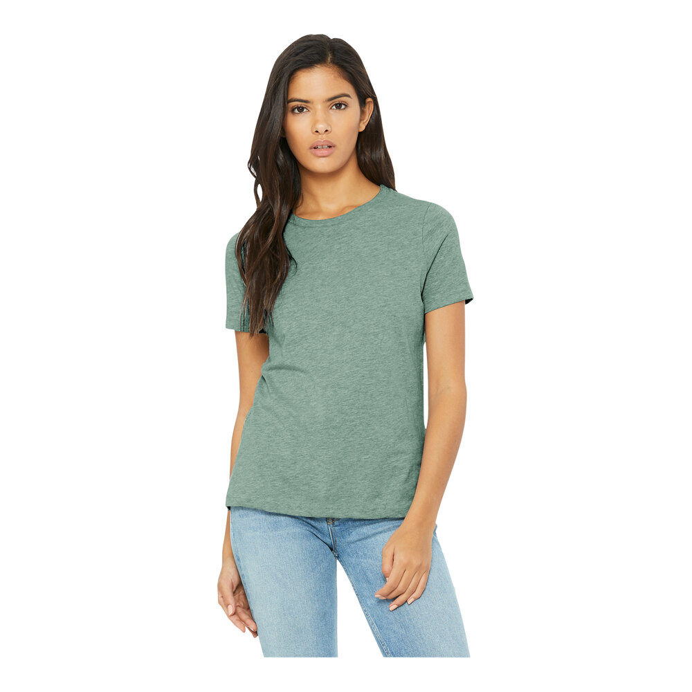 Bella + Canvas BC6400CVC Women's Customizable Heather Prism Dusty Blue ...