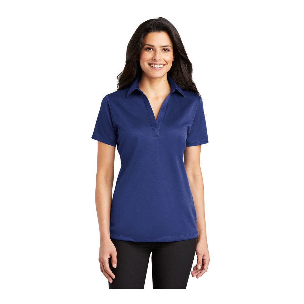 Port Authority L540 Women's Customizable Royal Blue Short Sleeve ...