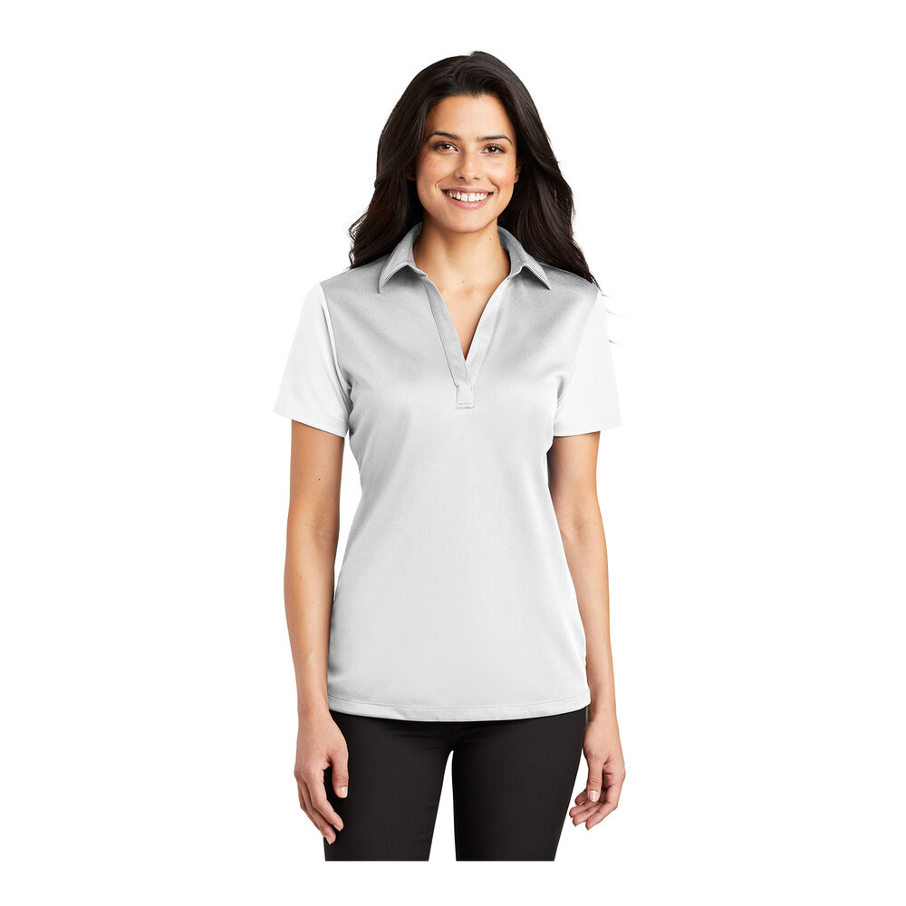 Port Authority L540 Women's Customizable White Short Sleeve Moisture ...