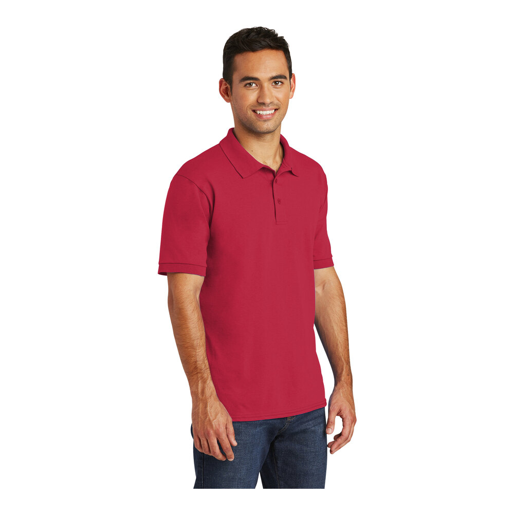 Port & Company KP55 Unisex Customizable Red Short Sleeve Jersey Knit ...