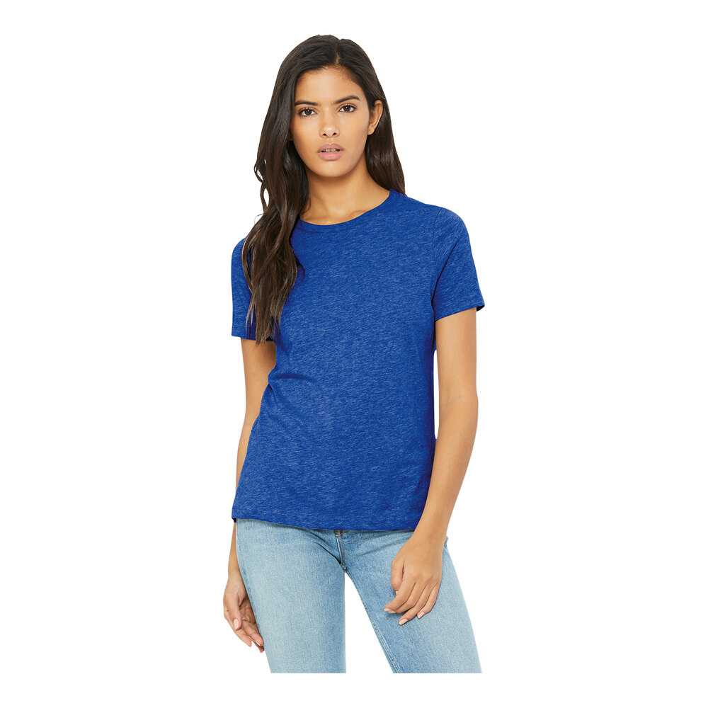 Bella + Canvas BC6400CVC Women's Customizable Heather True Royal Short ...