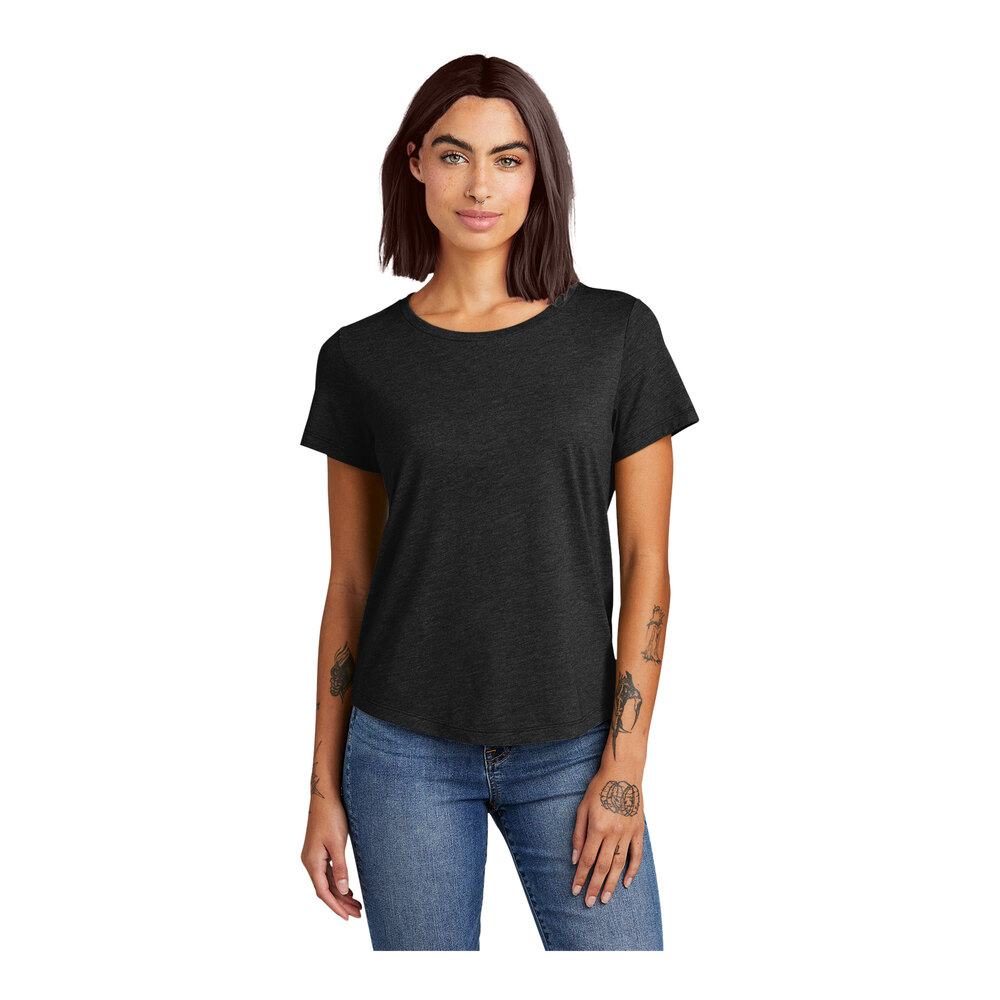 AllMade AL2015 Women's Customizable Space Black Short Sleeve T-Shirt ...