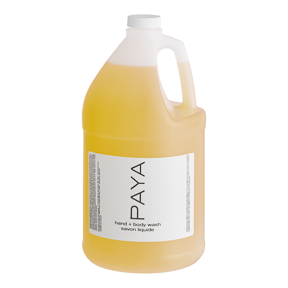 PAYA Papaya 1-Gallon Hand and Body Wash Jug - 4/Case