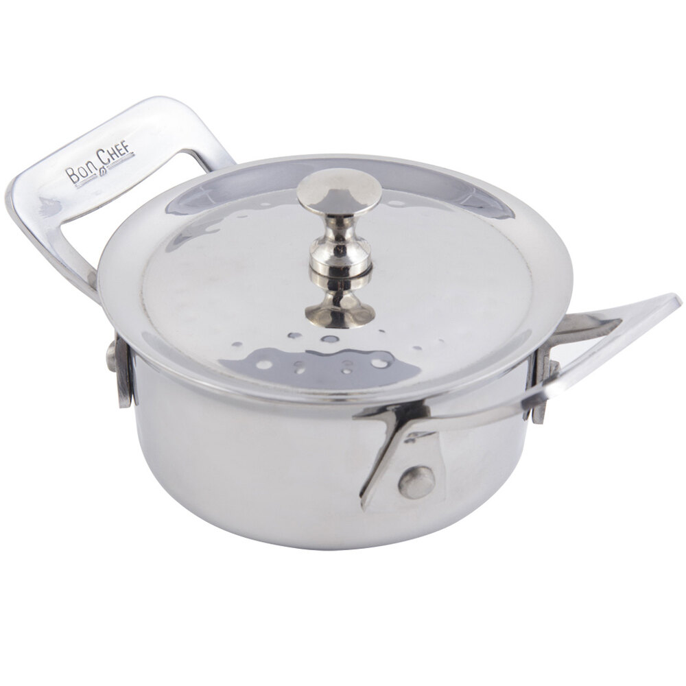 Bon Chef 60026HF Cucina 8 oz. Hammered Finish Stainless Steel Round ...