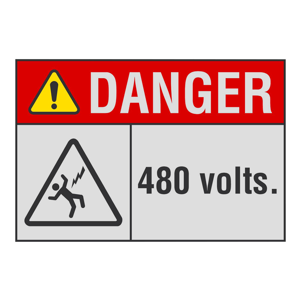 Lavex 14" x 10" Engineer-Grade Reflective Adhesive Vinyl "Danger / 480 ...