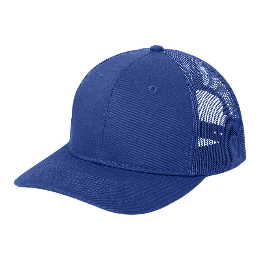 Port Authority C402 Customizable Patriot Blue 6-Panel Trucker Cap With ...