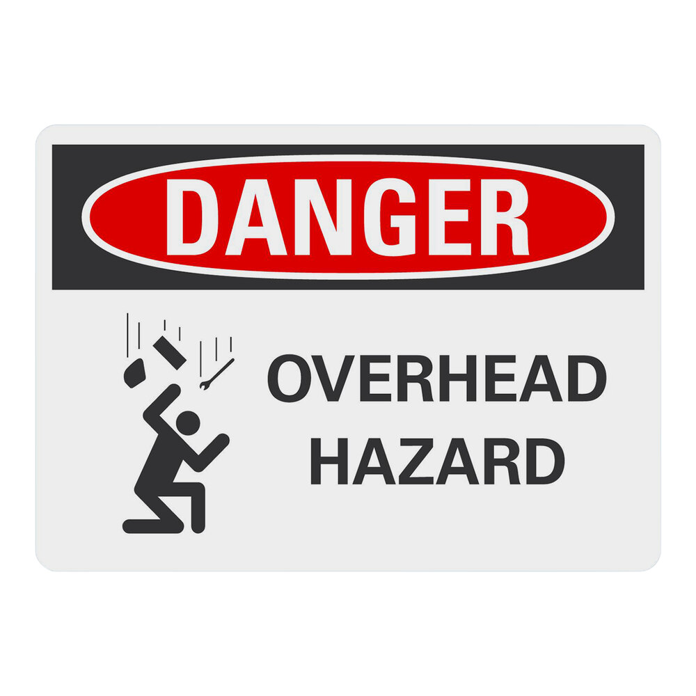 Lavex 14" x 10" Engineer-Grade Reflective Aluminum "Danger / Overhead ...