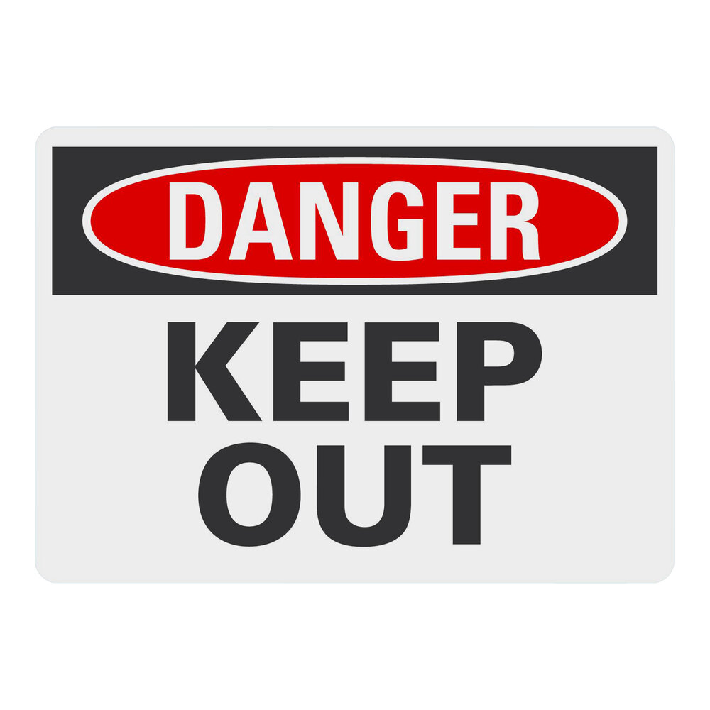 Lavex 14" x 10" Engineer-Grade Reflective Aluminum "Danger / Keep Out ...