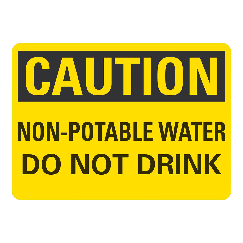 Lavex 10" x 7" Engineer-Grade Reflective Adhesive Vinyl "Caution / Non ...