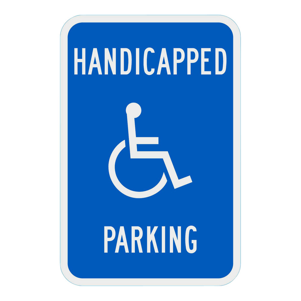 Lavex 18" x 12" Engineer-Grade Reflective Aluminum "Handicapped Parking ...