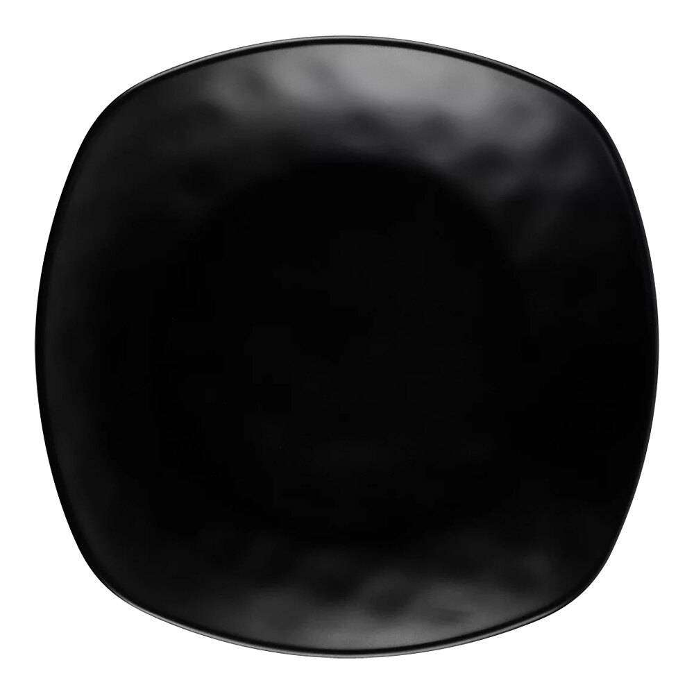 Elite Global Solutions Tenaya 8" Black Square Melamine Plate with ...