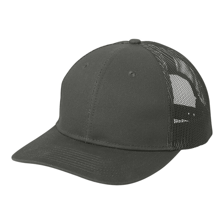 Port Authority C402 Customizable Gray Steel 6-Panel Trucker Cap With ...