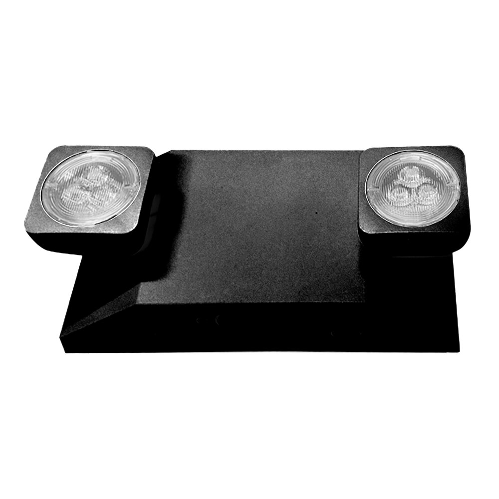 CLS Black Low-Profile Dual Head Thermoplastic LED Emergency Light with ...