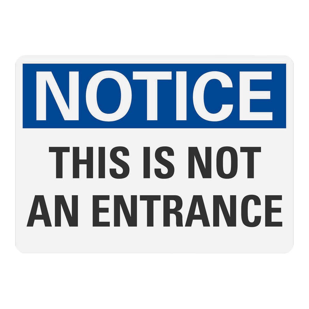 Lavex 14" x 10" Engineer-Grade Reflective Aluminum "Notice / This Is ...