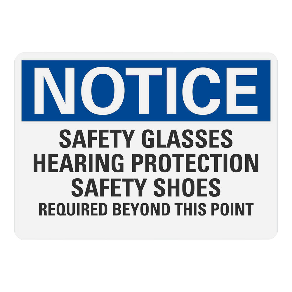 Lavex 14" x 10" Engineer-Grade Reflective Aluminum "Notice / Safety ...