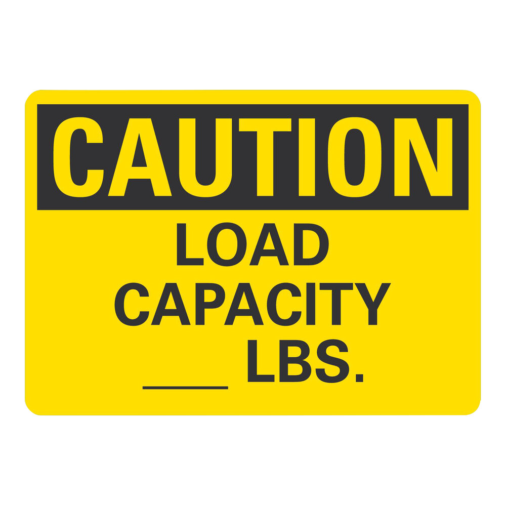 Lavex 10" x 7" Engineer-Grade Reflective Aluminum "Caution / Load ...