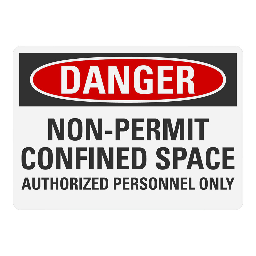 Lavex 10" x 7" Engineer-Grade Reflective Adhesive Vinyl "Danger / Non ...