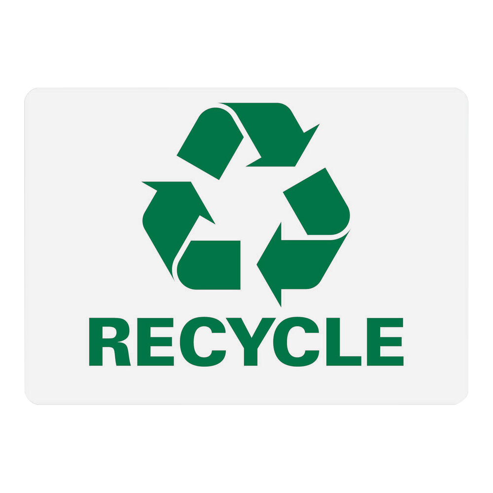 Lavex 14" x 10" Non-Reflective Plastic "Recycle" Safety Sign