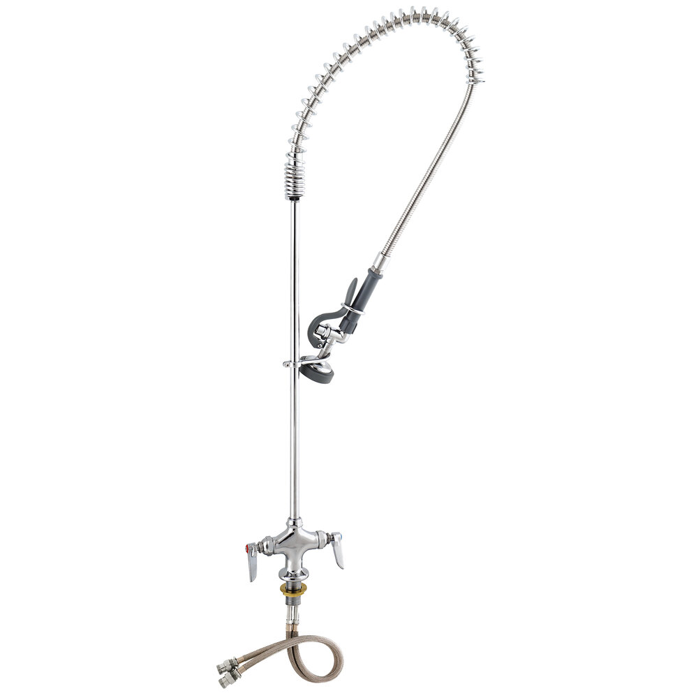 Advance Tabco K-115 Deck Mount 42 1/16" High Pre-Rinse Faucet with Flex ...