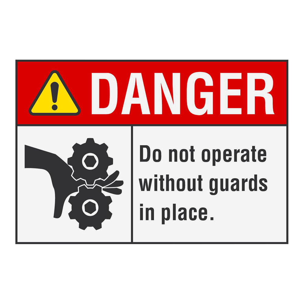Lavex 10" x 7" Non-Reflective Aluminum "Danger / Do Not Operate Without ...