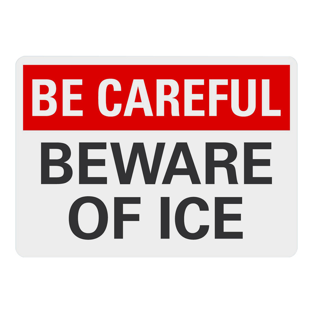 Lavex 10" x 7" Engineer-Grade Reflective Adhesive Vinyl "Be Careful ...